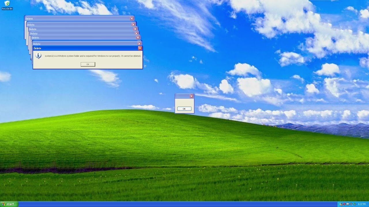 Windows XP inactive Windows test - YouTube