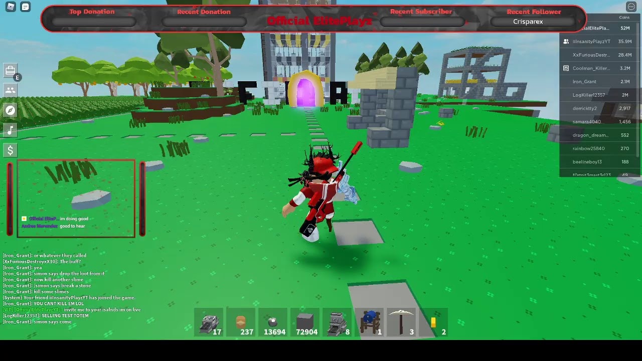 Roblox Skyblox Live Stream | Visiting islands - YouTube