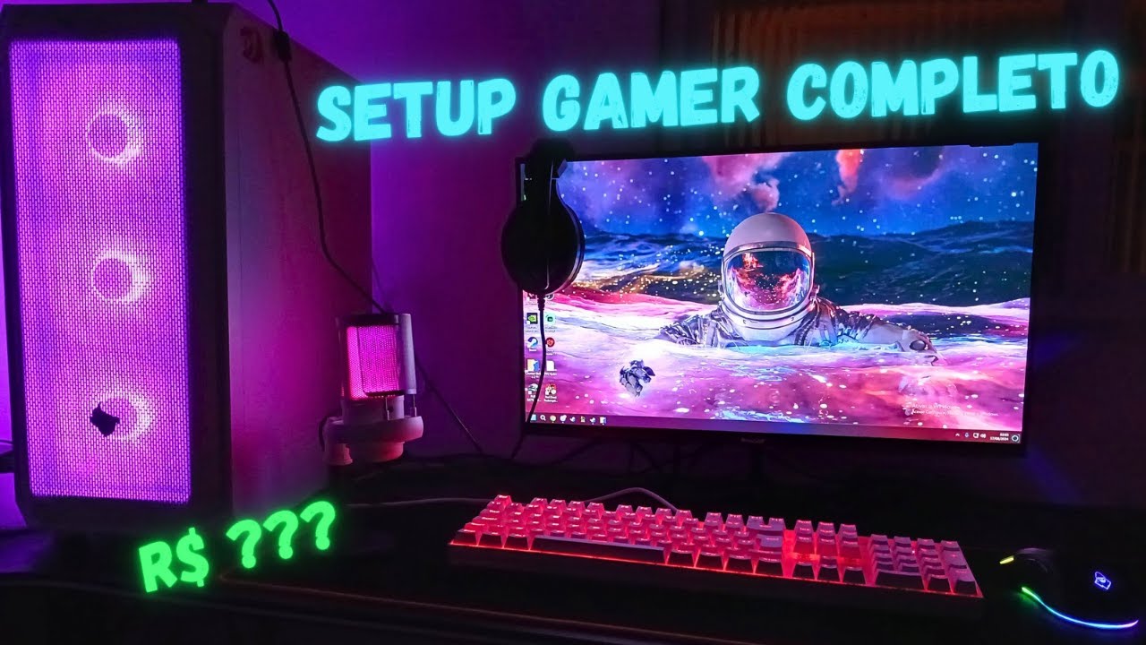 UNBOXING - PRIMEIRO PC/ SETUP GAMER COMPLETO (MONTADO) - YouTube