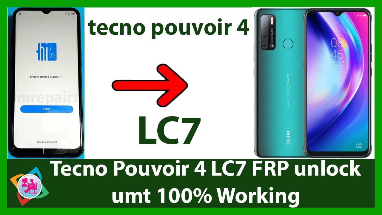 Tecno Pouvoir 4 LC7 FRP UNLOCK umt TOOL - YouTube