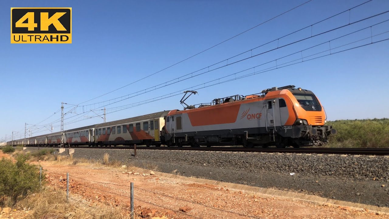 La E-1411, Alstom Prima 2 assure Atlas 128, direction Marrakech, filmée ...