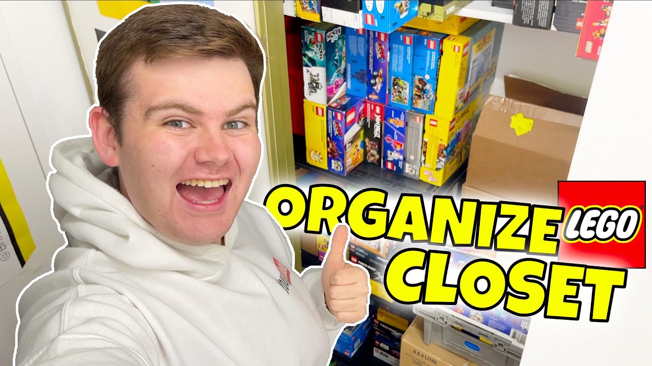 Organizing My LEGO Sets | LEGO Closet Tour & Sorting - YouTube