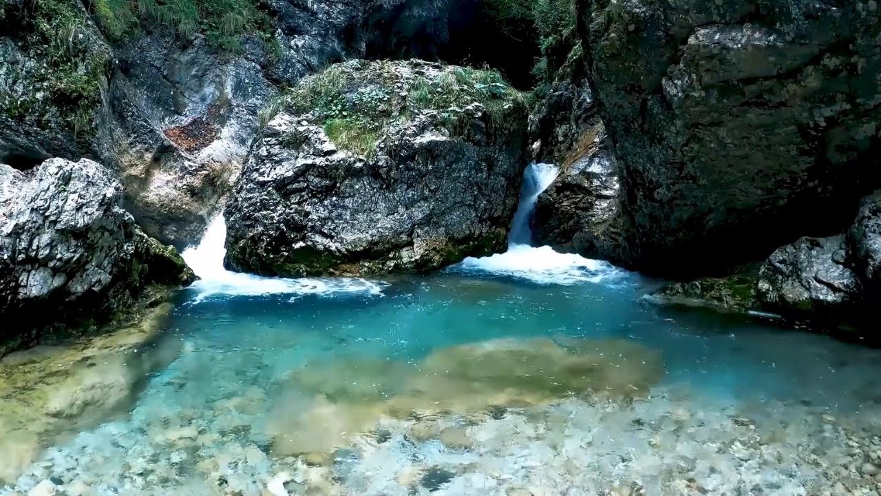 Healing Forest Waterfall Nature Sounds, Relaxing Music, Healing Nature ...