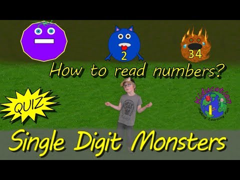 Place Value Read Numbers Quiz - Single Digit Monsters - YouTube