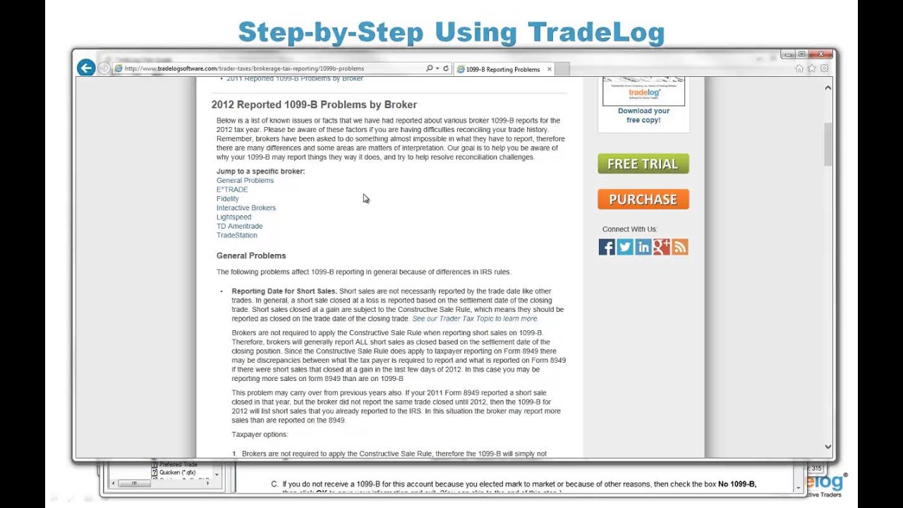 Step-by-Step: How to Use TradeLog for 2013 Trader Tax Reporting - YouTube