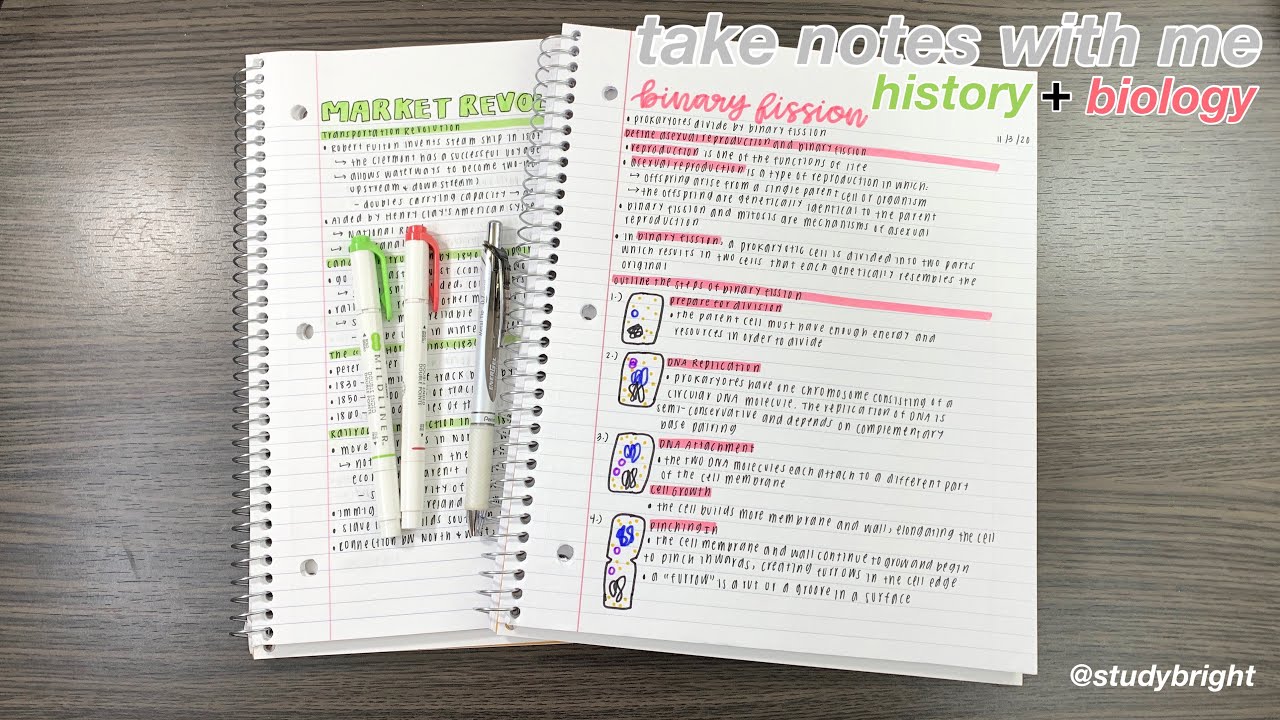 study with me: note taking session | studybright - YouTube