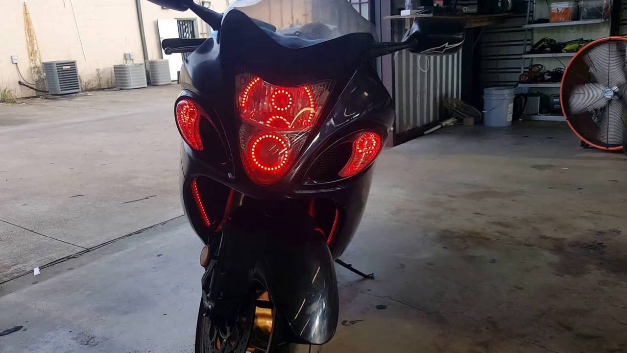 HAYABUSA MOTORCYCLE HALO HEADLIGHTS KIT - YouTube