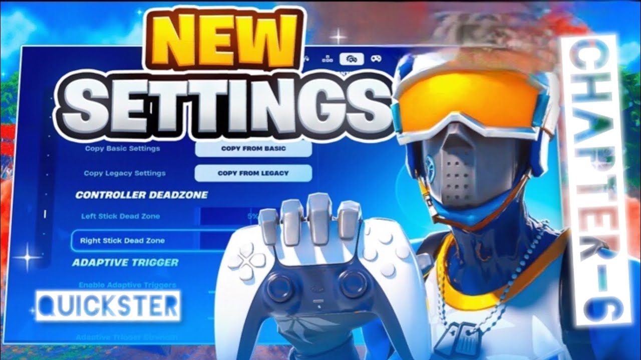 ** NEW FORTNITE PRO ** Controller Settings EASY SETUP !!! CHAPTER 6 ...