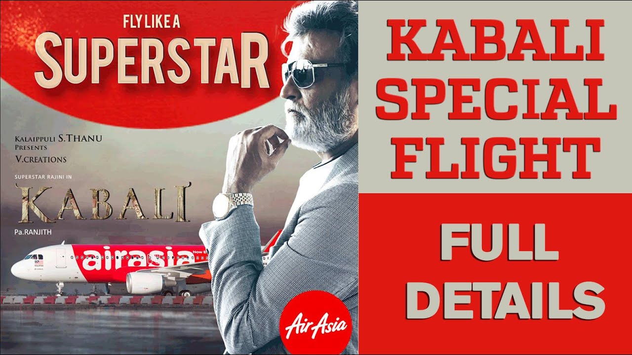 Kabali Rajini : Air Asia Flight Booking Starts Today - YouTube