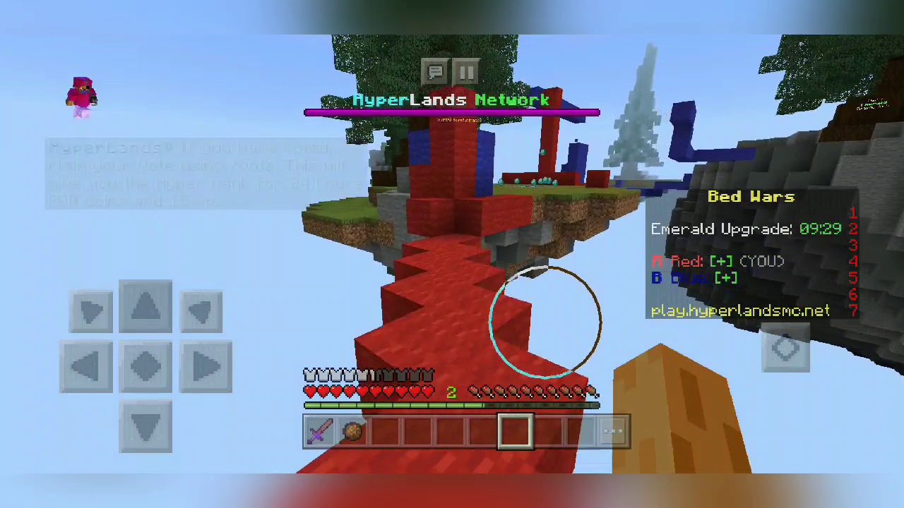 Hawk plays:Minecraft w/BossButtman38| Playing some bedwars on Hyperland - YouTube