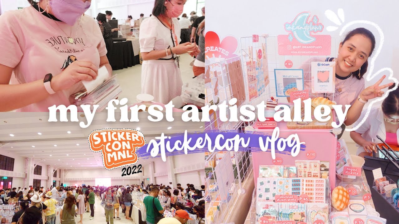 artist diaries 📔 | StickerCon preparations, booth setup, artist alley ...