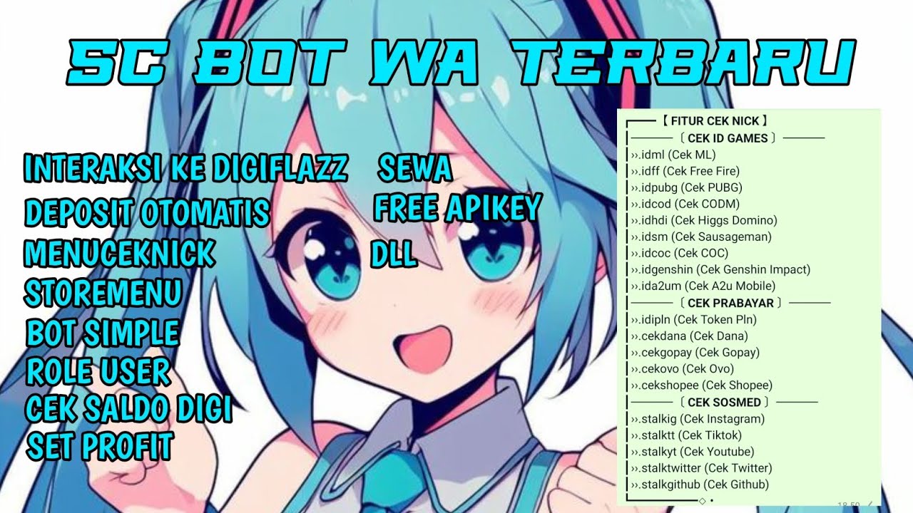 SCRIPT BOT WHATSAPP TERBARU || SC BOT TOPUP || SC BOT STORE || SC ...