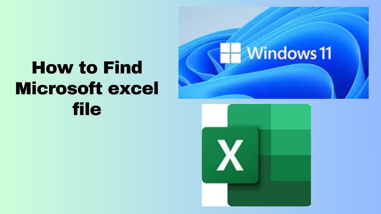 How to Find Microsoft excel file - YouTube
