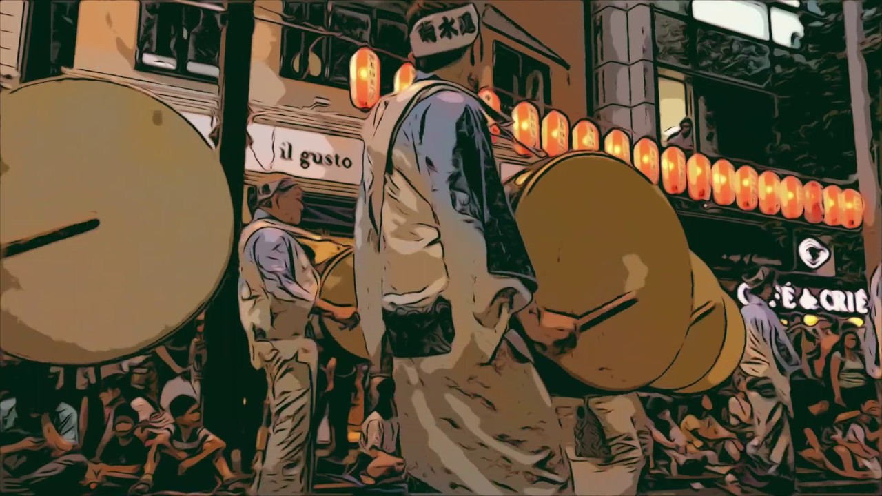 Awa Odori Cartoon in Kagurazaka Japan - YouTube
