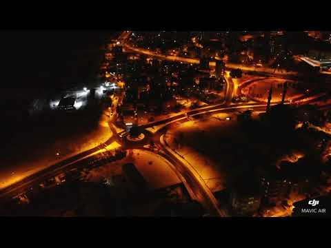 DJI Mavic Air- Kar Yağışı - Gece Çekimi - İstanbul Gece Kar Manzaraları - İstanbul Night Snow Scenes
