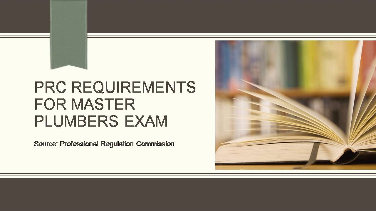 Master Plumbing Exam - PRC Requirements - YouTube