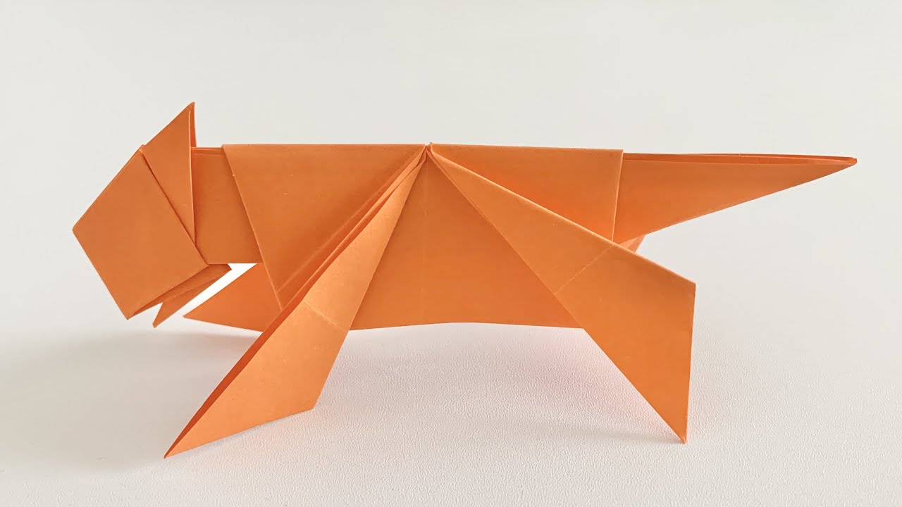 ORIGAMI TIGER EASY TUTORIAL - YouTube