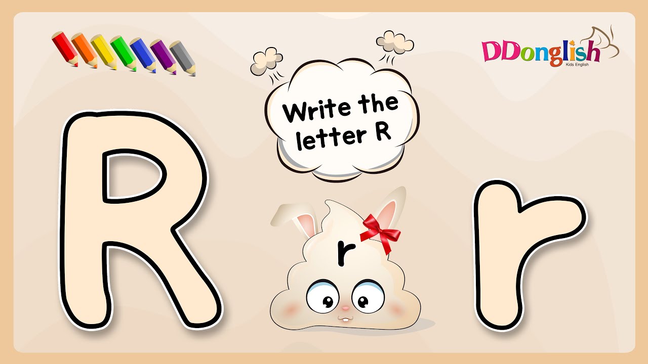Learn to write the letter R with Rosie Rabbit | Alphabet writing ...