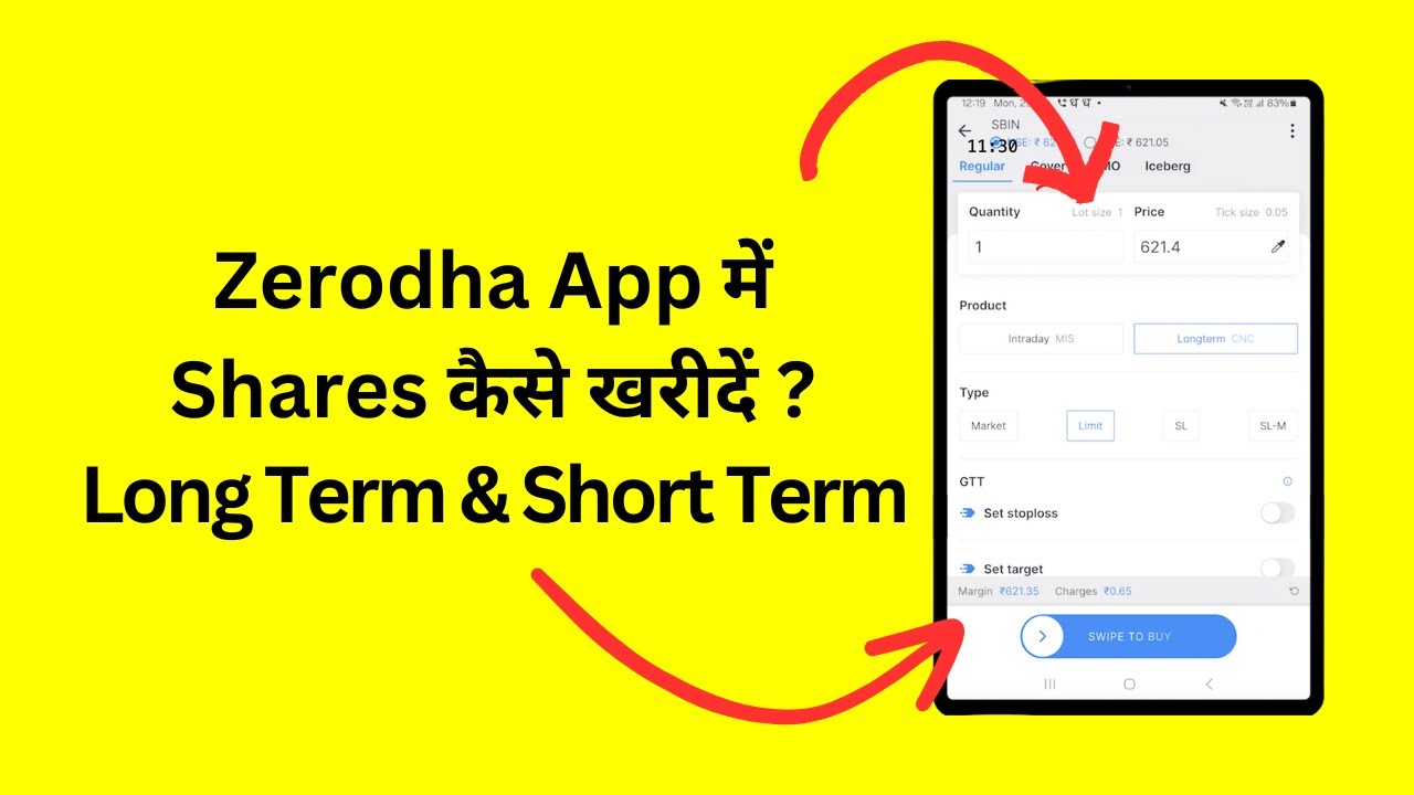 How to Buy Shares in Zerodha App - Long Term & Intraday - YouTube