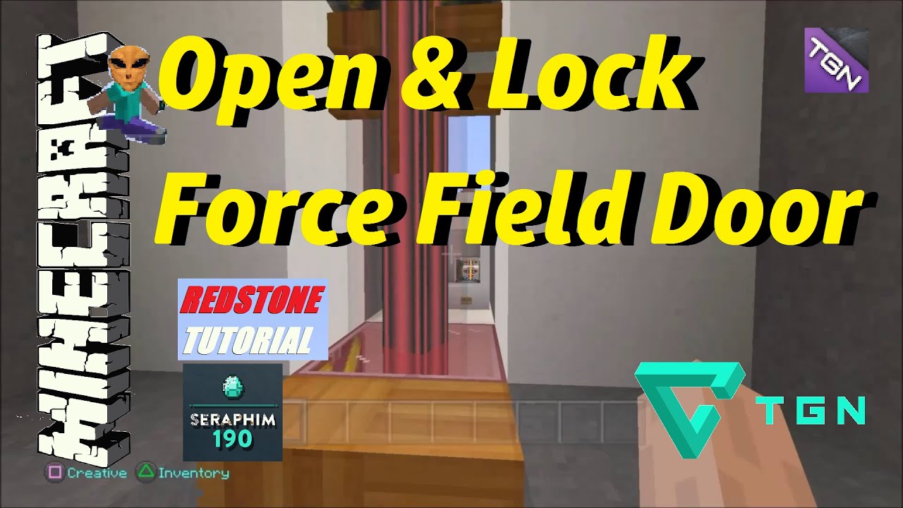Minecraft: Open & Lock Shut - Force Field Beacon Door - Red & Green ...