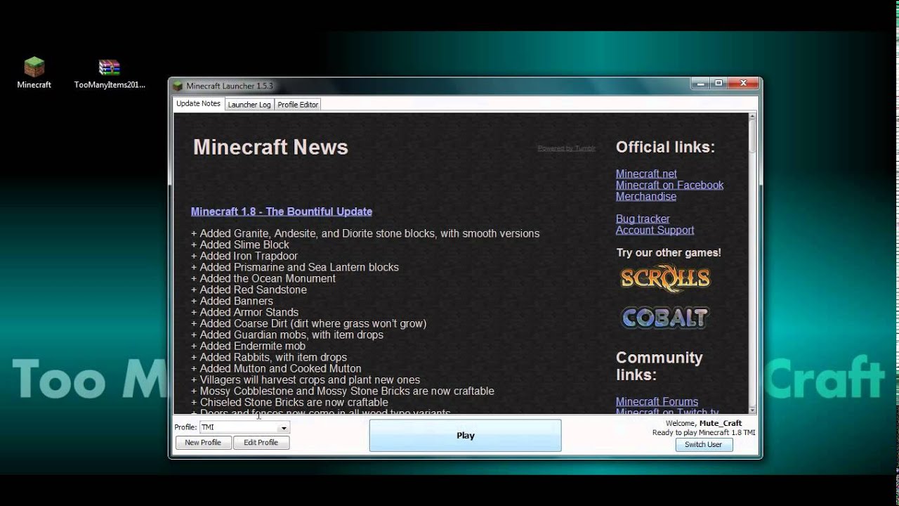 How to install Too Many Items Mod 1.8 (TMI) [non-forge version] for ...