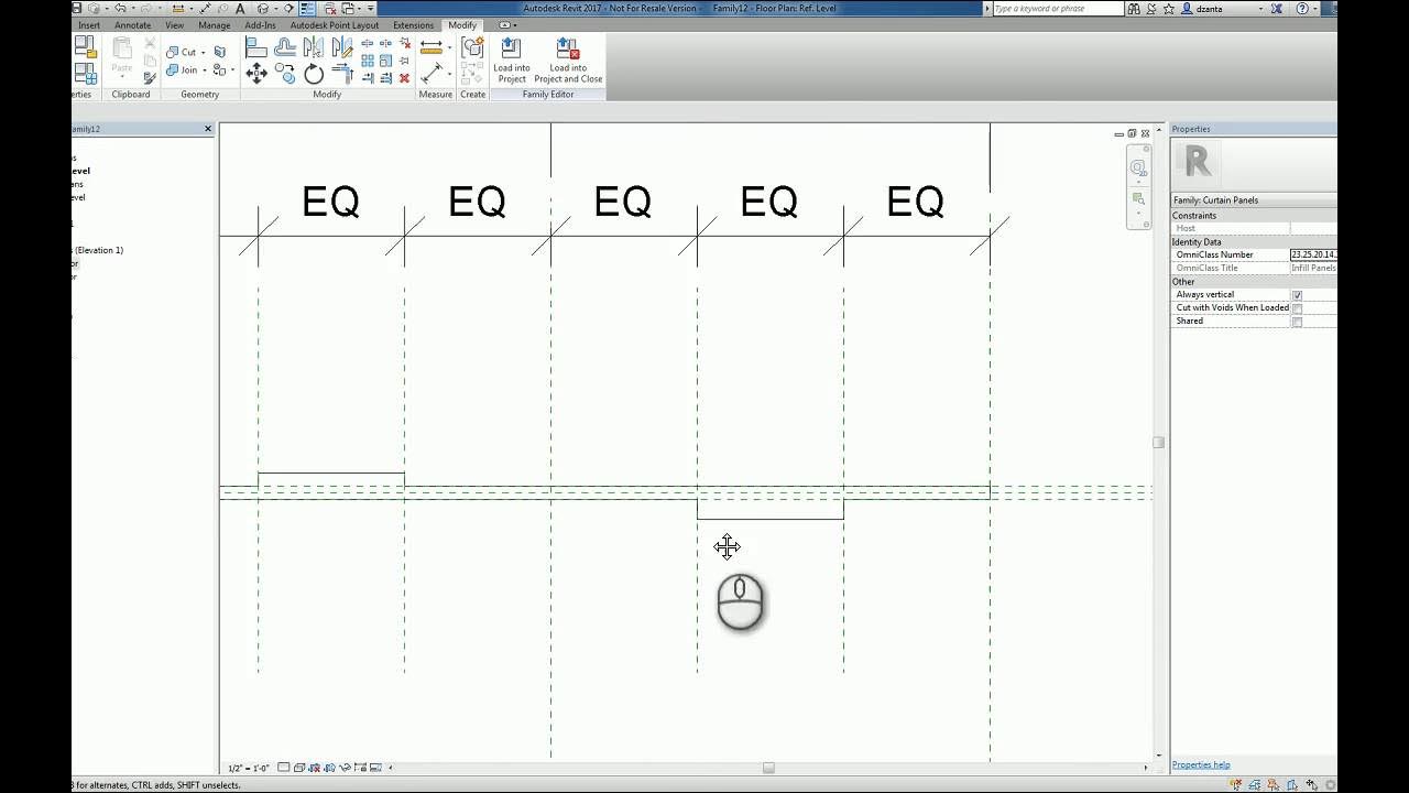 Revit Families Series Custom Curtain Panel How To - YouTube