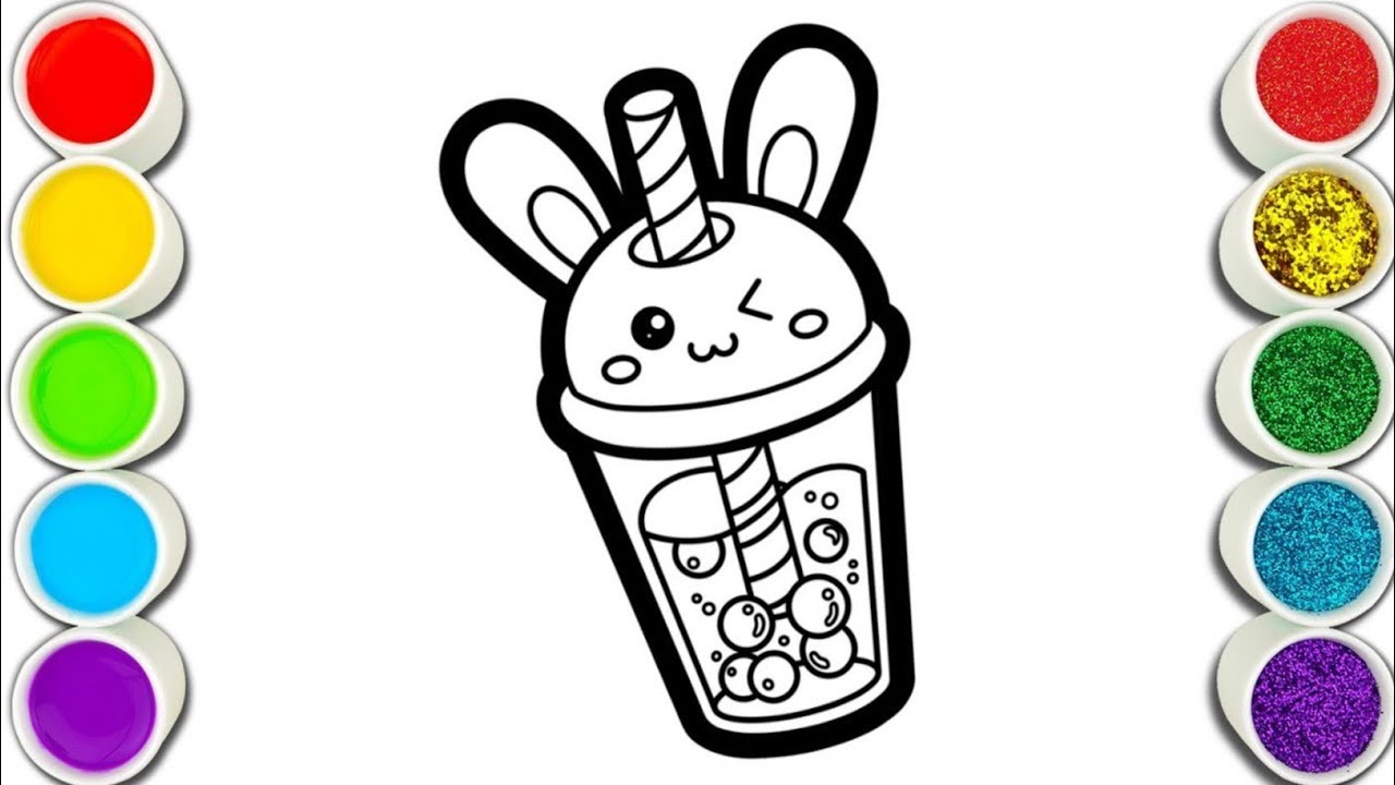 Bubble Milk Tea Drawing, Painting & Coloring For Kids and Toddlers ...