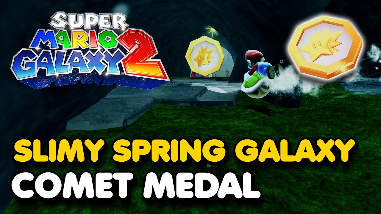 Super Mario Galaxy 2 - Slimy Spring Galaxy Comet Medal Location - YouTube
