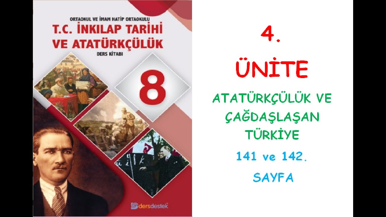 8. SINIF İNKILAP TARİHİ VE ATATÜRKÇÜLÜK DERS KİTABI DERS DESTEK ...