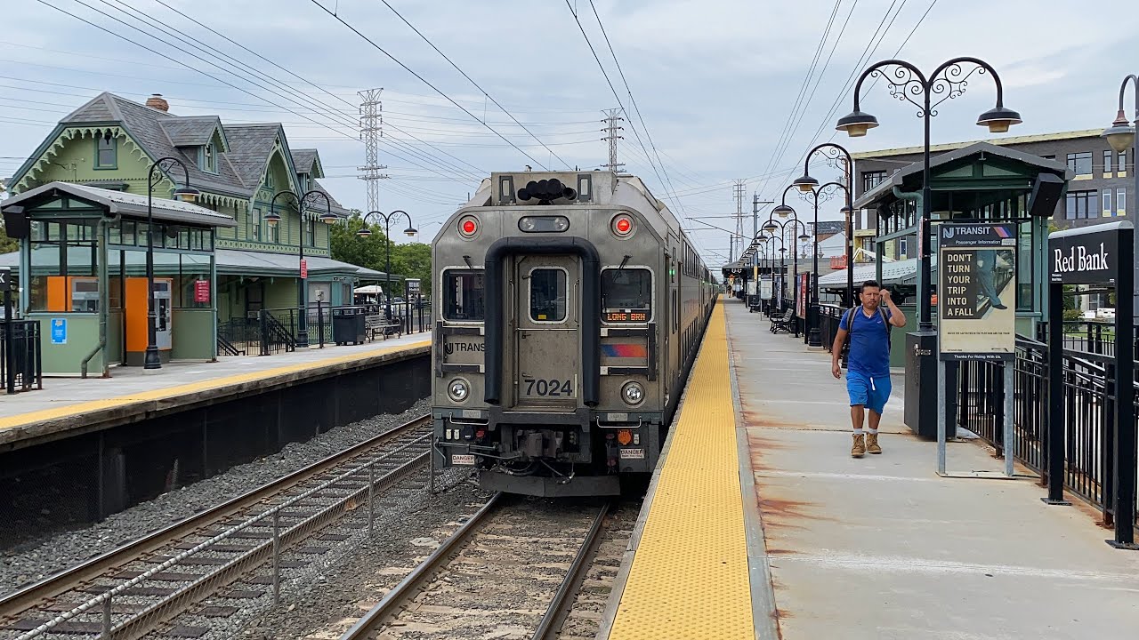 NJTransit NJCL | New York and long branch bound trains arriving and ...