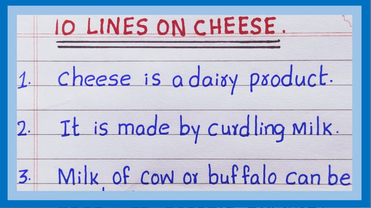 10 Lines on Cheese | in English | Few Lines on Cheese | My Favourite ...
