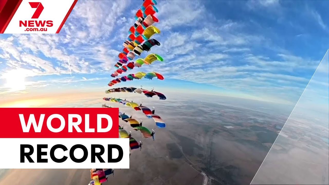 Aussies help smash skydiving world record | 7NEWS - YouTube