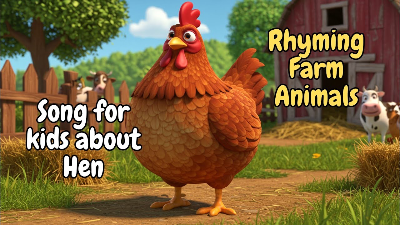Rhyming Farm Animals: Hen | Fun Nursery Rhymes About Farm Animals for ...