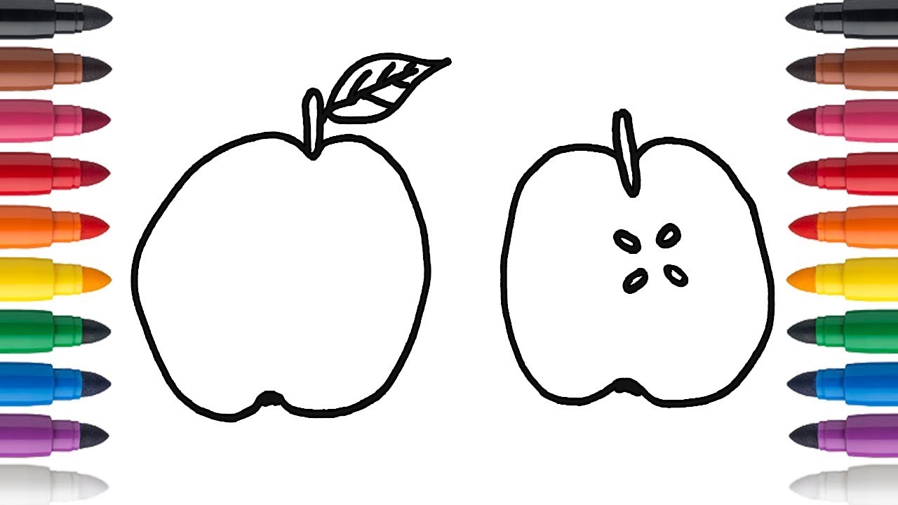 How to draw and color a quince - YouTube