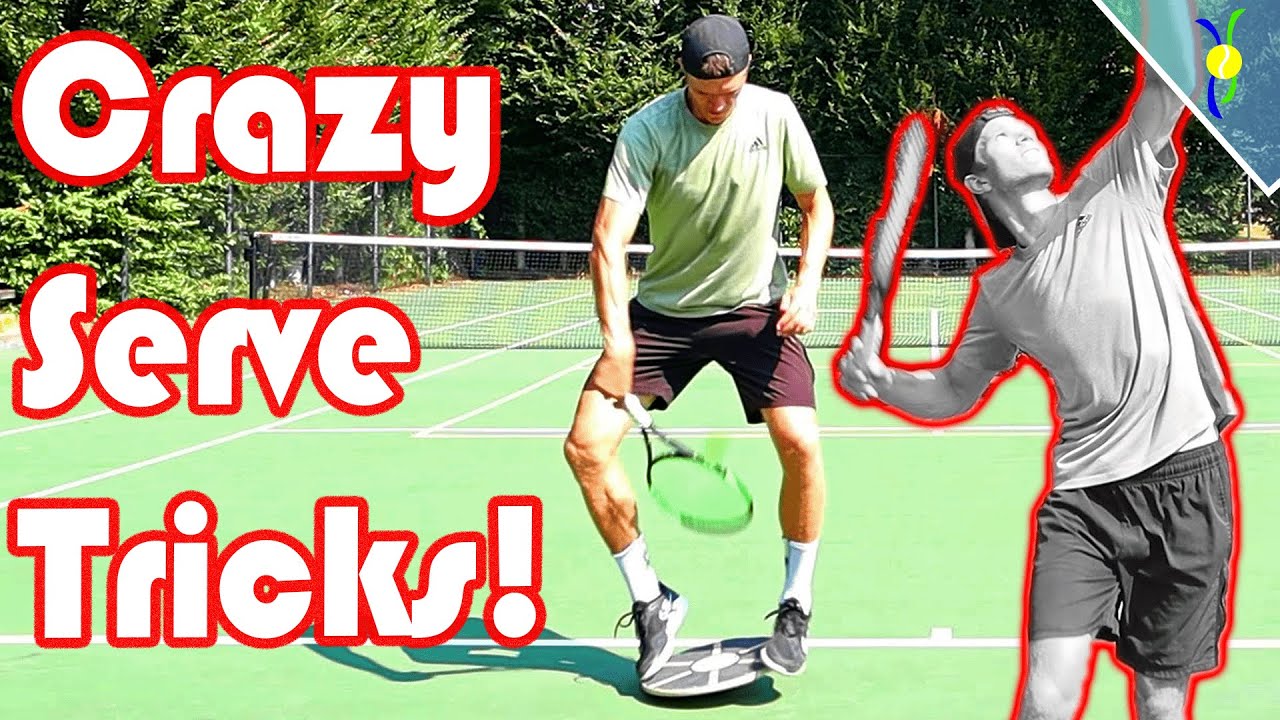 Doing Crazy Tennis Serving Tricks you've NEVER seen before! - YouTube