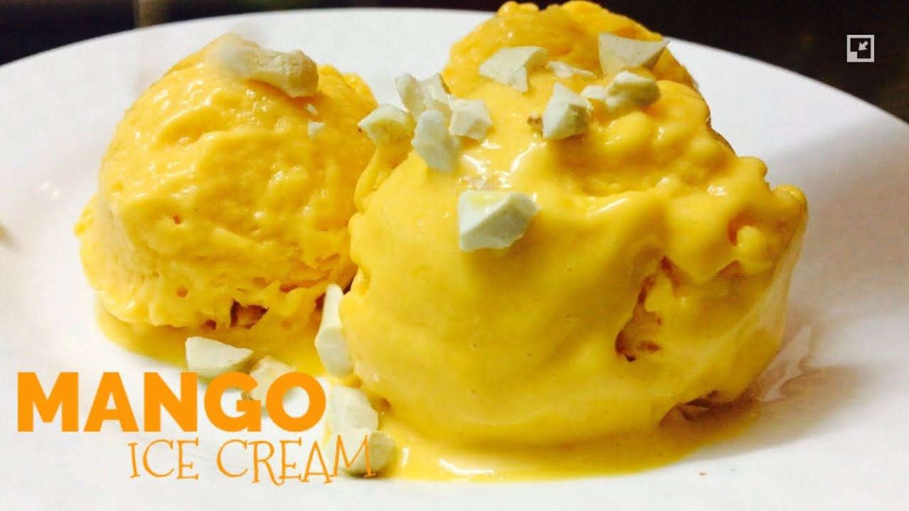 Mango Ice Cream | homemade mango ice cream | Easy ice cream recipe ...