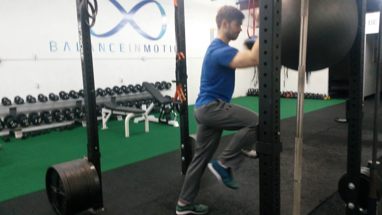 Stability Ball Slide with Leg Kick - YouTube