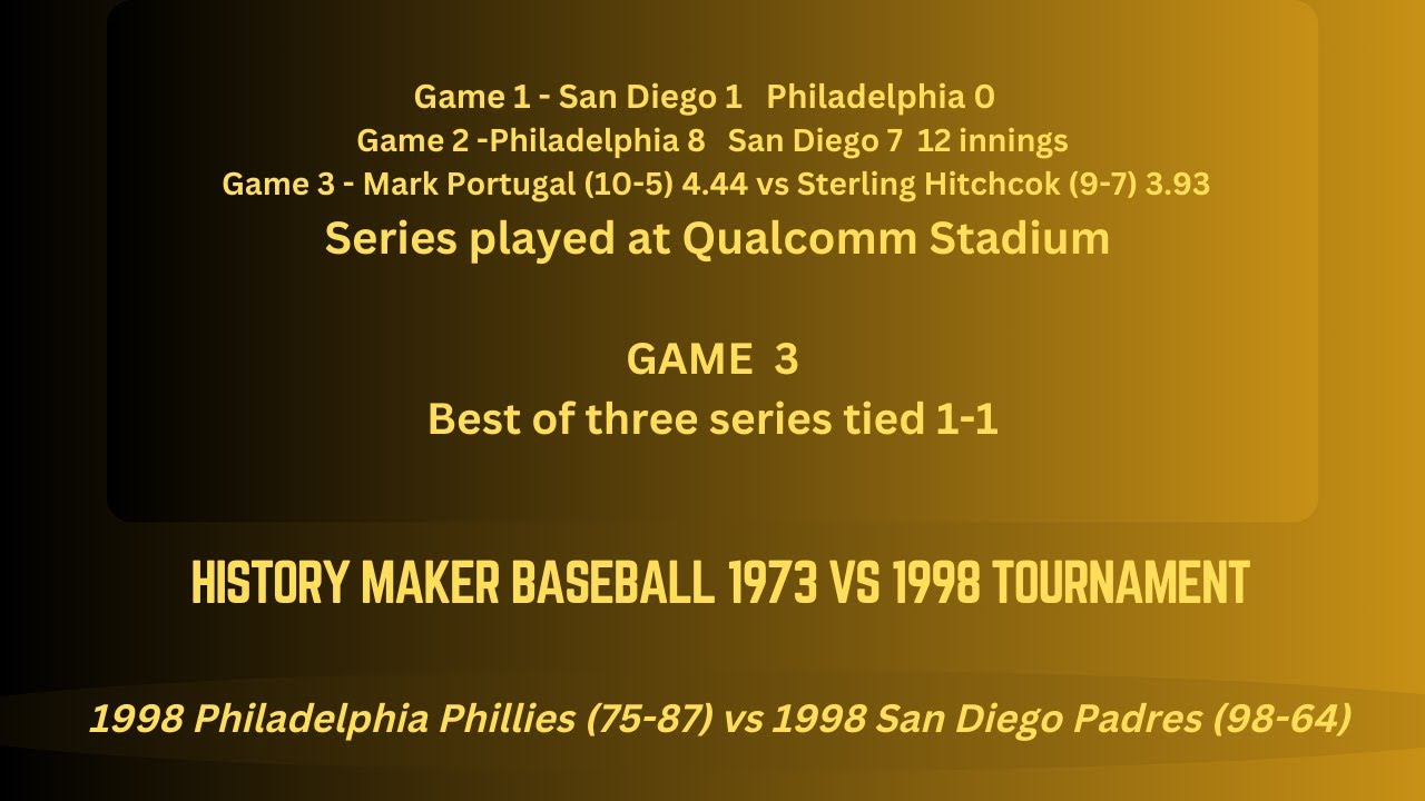 HMB 73 vs 98 Tournament 98 Phillies vs 98 Padres Game 3. Can the ...