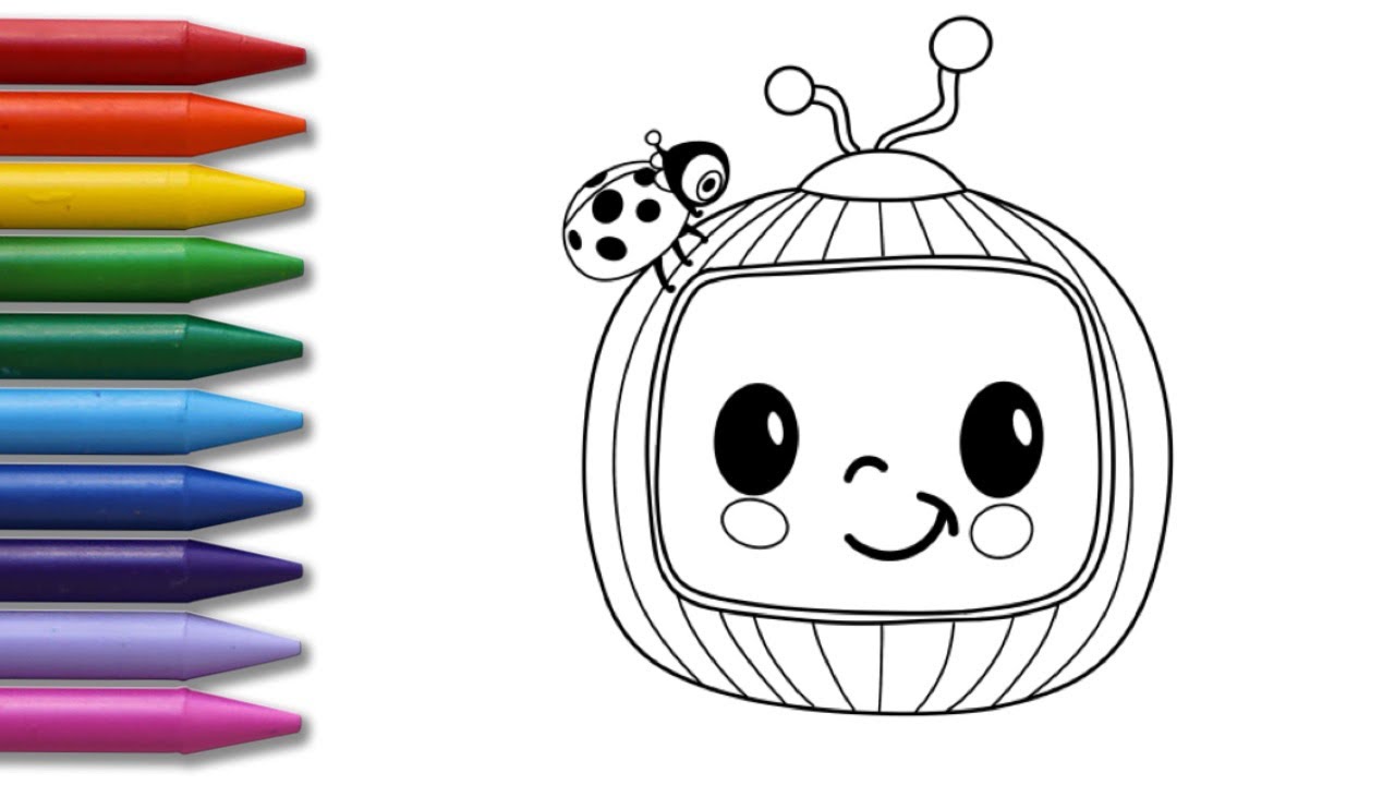 How to draw Cocomelon for kids -EasyDrawColor - Drawing colouing and ...