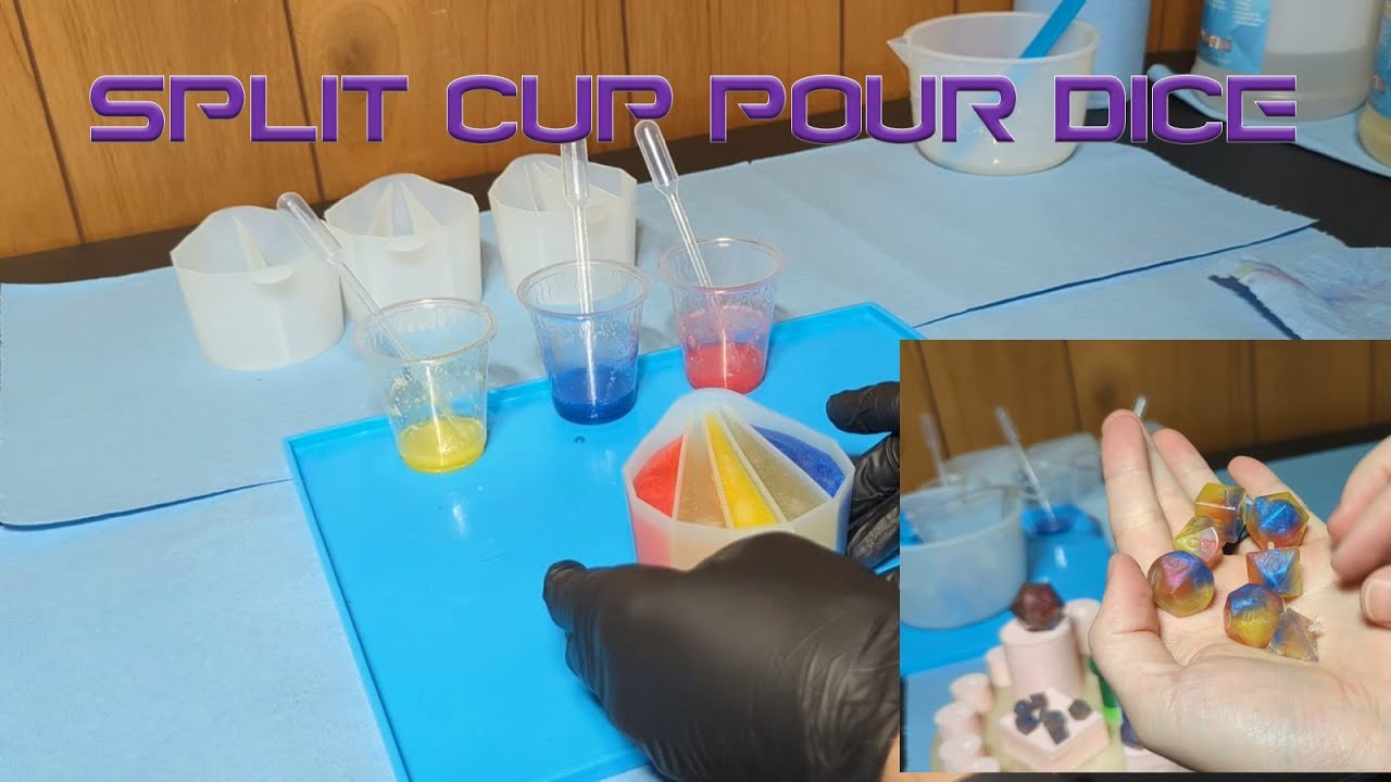 Multi-Color Split Cup Pour Dice - YouTube