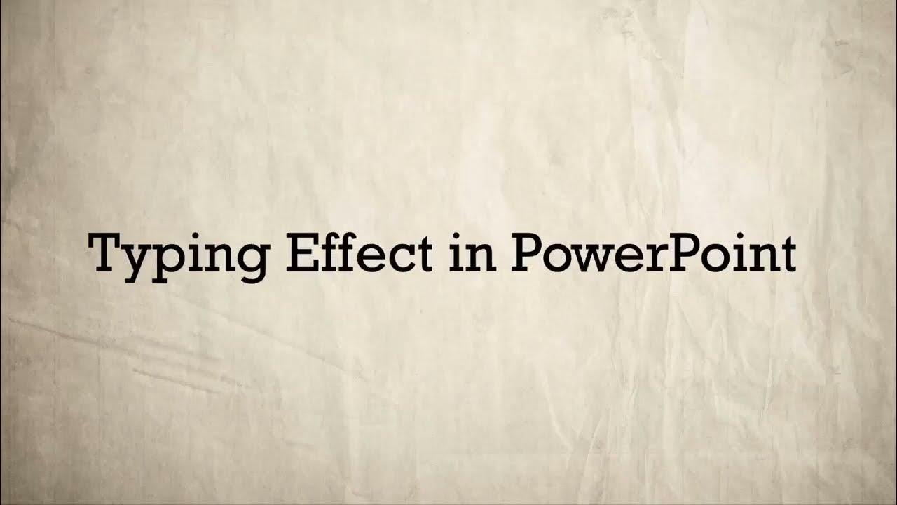Powerpoint Text Animation Typing Text Effect Typewriter Effect