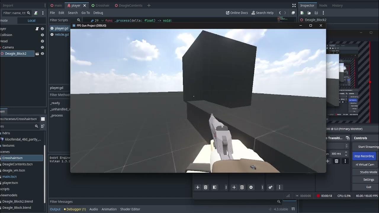 Godot 4.3 Block FPS Early Testing - YouTube
