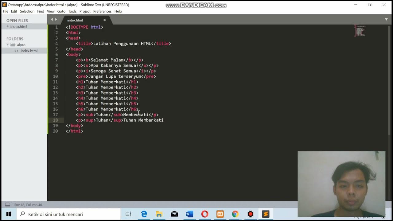 Latihan Coding HTML. Moh. Hadi Susilo_1008 - YouTube