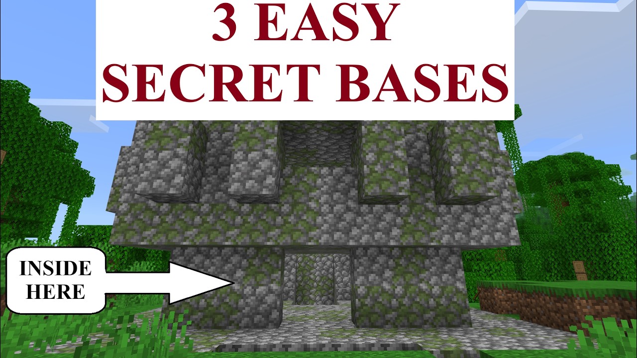 3 Easy Secret Bases For Minecraft Bedrock(Jungle Temple) - YouTube