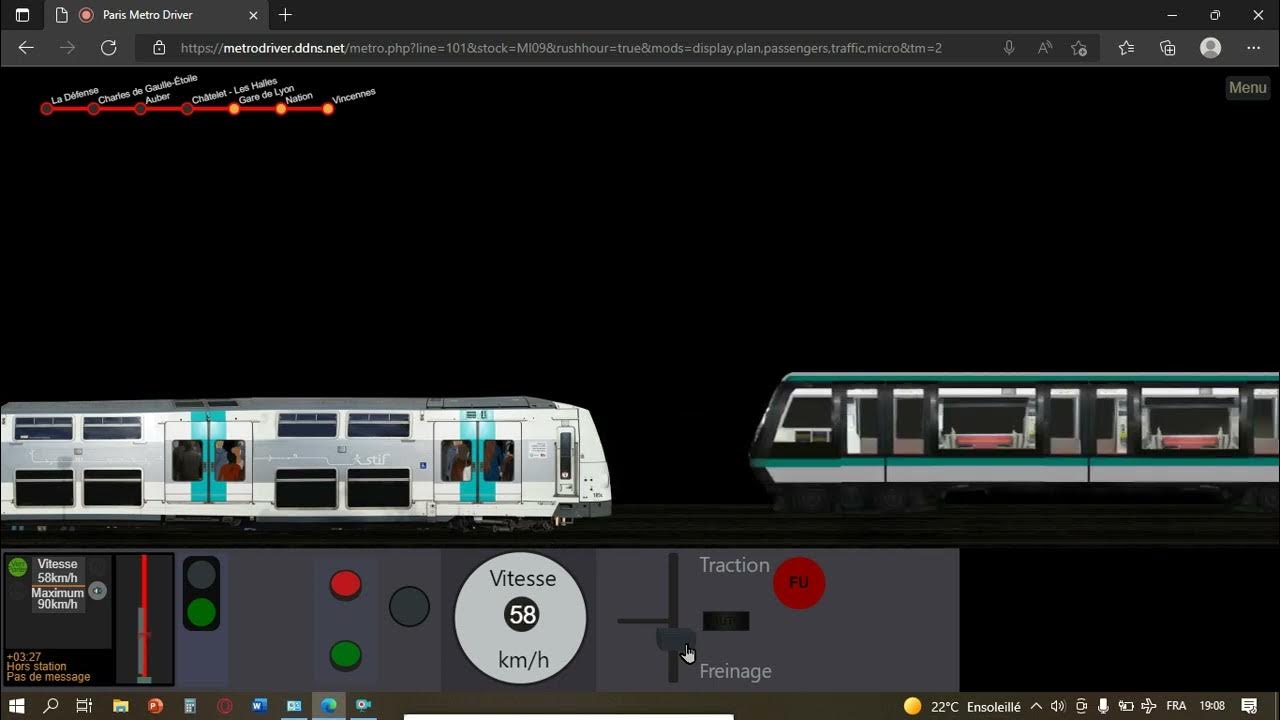 paris métro driver rer a en mi09 - YouTube