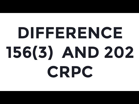 Difference Between 156 (3) CRPC And 202 CRPC | Full process of 156 (3 ...