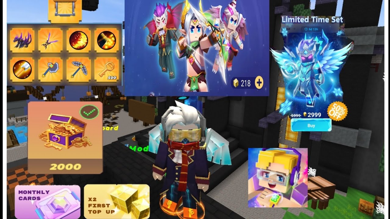 New Blockman Go events + Unlocking Some Of Them With 2000 Gcubes ...