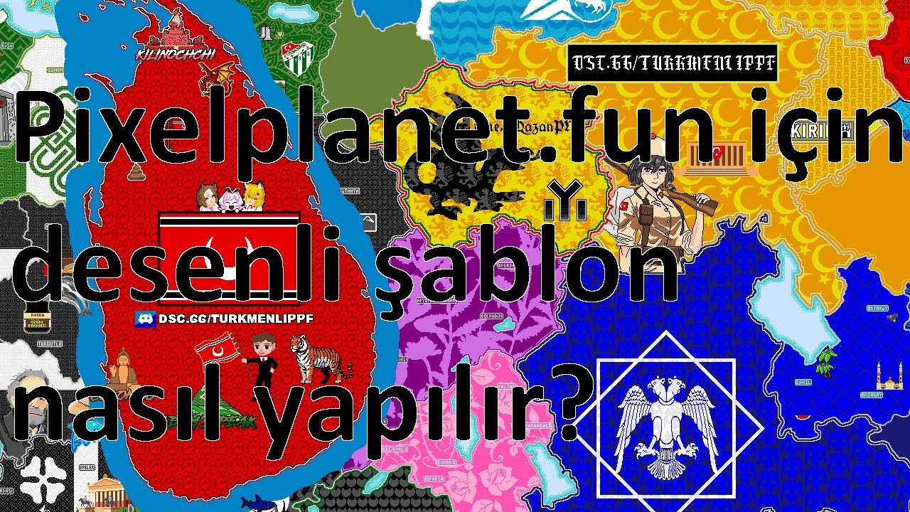 Pixelplanet.fun için desenli şablon yapımı - YouTube