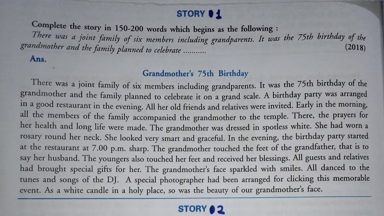 Story Writing, Classes-9 and 10 - YouTube