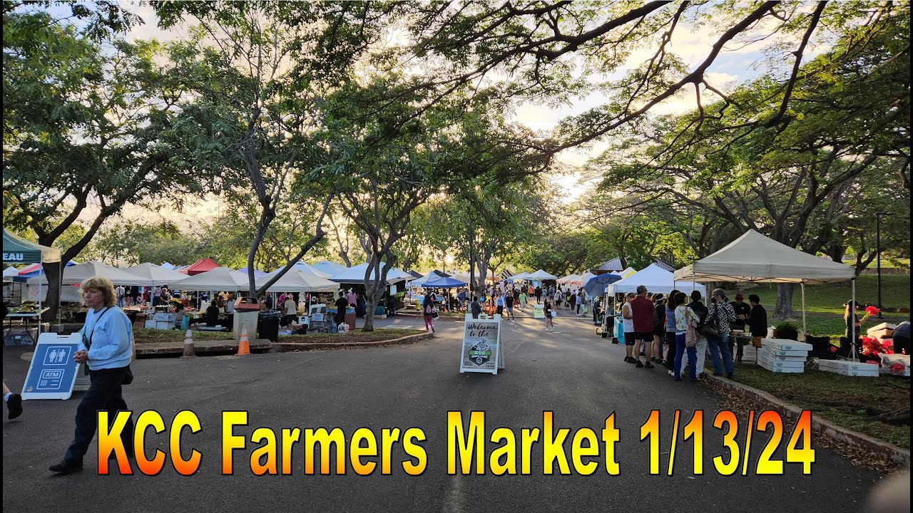 [4K] KCC Farmers Market on 1/13/24 in Honolulu, Oahu, Hawaii - YouTube